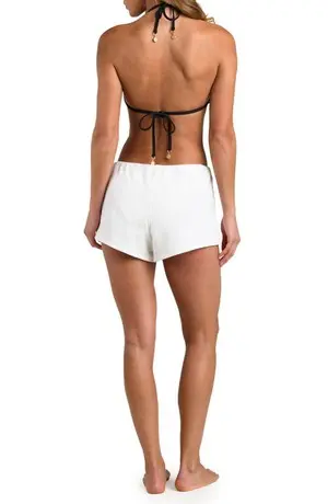 L'Agence Fine Line Amiya Cotton Cover-up Shorts