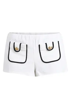 L'Agence Fine Line Amiya Cotton Cover-up Shorts