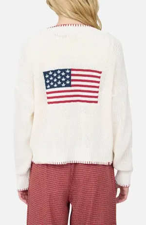 J.O.A. American Flag Cardigan