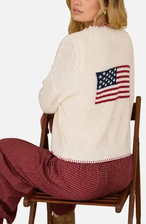 J.O.A. American Flag Cardigan