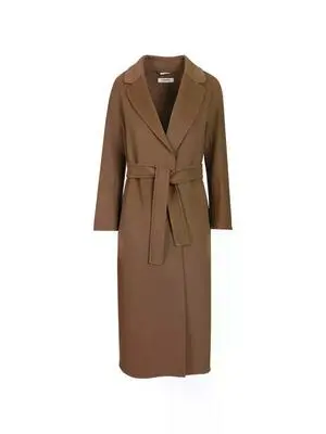Max Mara Belted Wool Coat - Brown