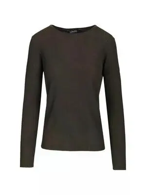 Max Mara Ribbed-knit Button-detail Sweater - Green