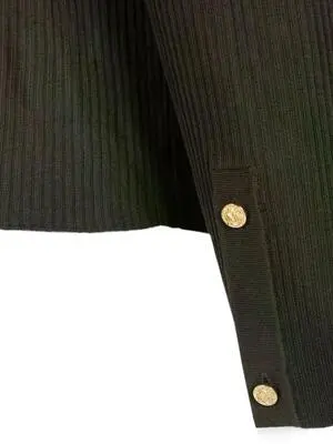 Max Mara Ribbed-knit Button-detail Sweater