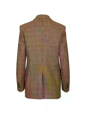 Tagliatore Jasmine Prince Of Wales Double-breasted Jacket - Brown