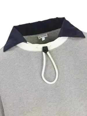 Loewe Drawstring Collar Logo Embroidered Sweater