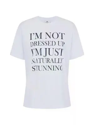 Elisabetta Franchi Lightweight Jersey T-shirt With Print - White
