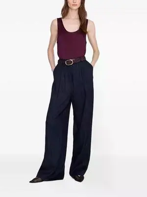ANINE BING Silk-blend Bias Cut Top