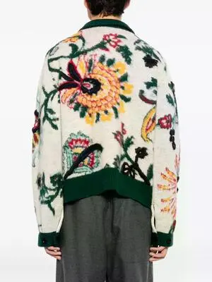 Sacai Wool Jacquard Cardigan