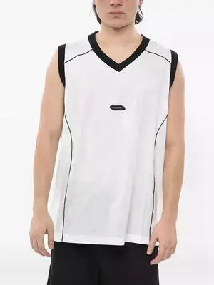 Givenchy Contrast-trim V-neck Tank Top - White