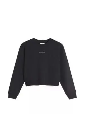 Maison Kitsuné Logo Print Cropped Sweatshirt