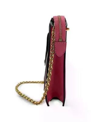 Celine Leather Color-block Chain Shoulder Bag - Pink