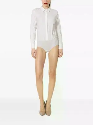 Wolford Cotton-poplin Collared Bodysuit