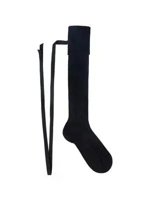 ANN DEMEULEMEESTER Ribbed Socks - Black