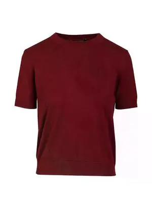 Max Mara Ribbed-trim Short-sleeve T-shirt - Red