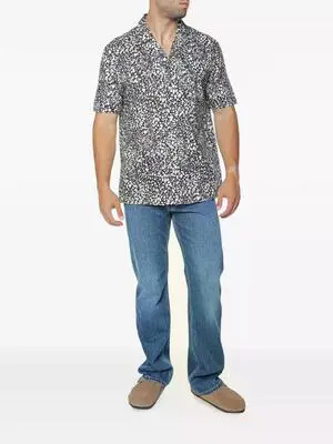 Michael Kors Stingray-print Camp-collar Shirt
