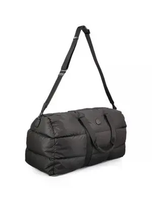 Moncler Quilted Logo-patch Messenger Bag - Black