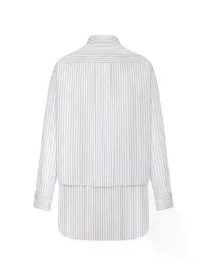 Sacai Striped Tie-neck Dress