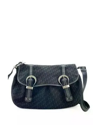 Dior Diorissimo Buckle Messenger Bag - Black