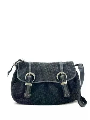 Dior Diorissimo Buckle Messenger Bag - Black