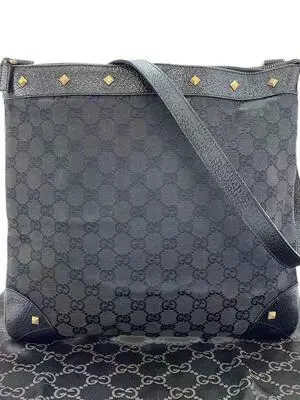 Gucci 2010s Gg Supreme Studded Shoulder Bag