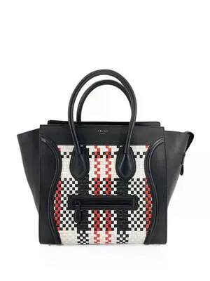 Celine 2010-2025 Luggage Woven Tote Bag - Black