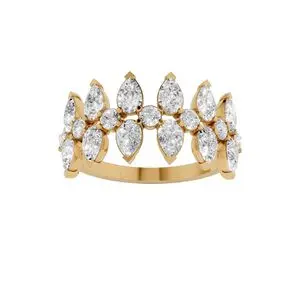 AYA FINE JEWELRY 14k Gold Oval & Round Lab Grown Diamond Statement Ring - Yellow
