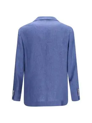 Brunello Cucinelli Deconstructed Single-breasted Jacket In Mélange Linen