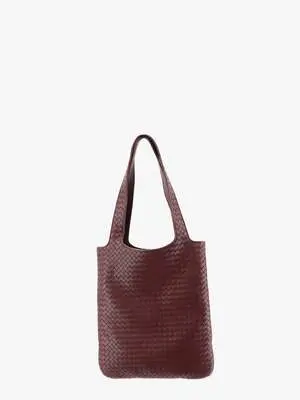 Bottega Veneta Veneto Leather Shoulder Bag With Intrecciato Motif - Multicolor