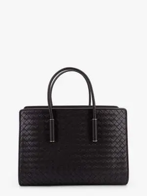 BOTTEGA VENETA Barbara Leather Handbag With Intrecciato Motif - Multicolor