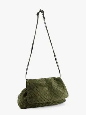 Bottega Veneta Suede Intrecciato Shoulder Bag - Multicolor