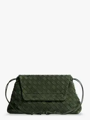Bottega Veneta Suede Intrecciato Shoulder Bag - Multicolor