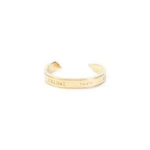 Celine Small Knotted Cuff Bracelet In Gold-finish Brass - Silver