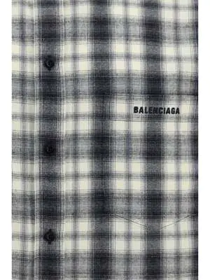 Balenciaga Checked Cotton Flannel Shirt - Multicolor