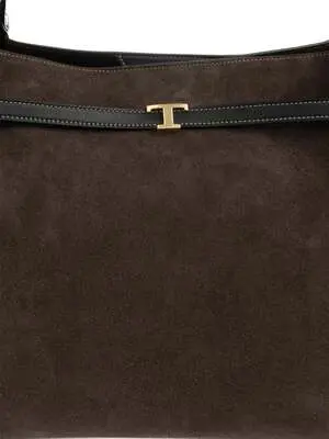 TOD'S Suede Shopping Bag - Brown