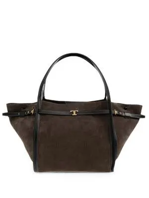 TOD'S Suede Shopping Bag - Brown
