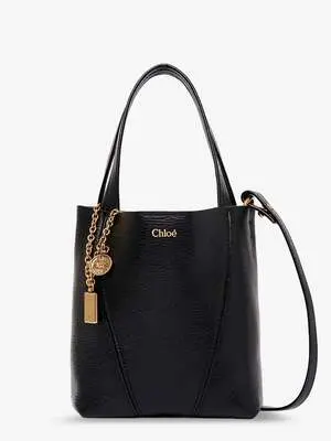 Chloé Spin Leather Crossbody Bag - Black