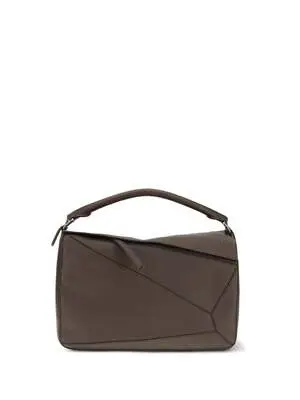 Loewe Large Puzzle Bag In Garnet Calfskin - Brown