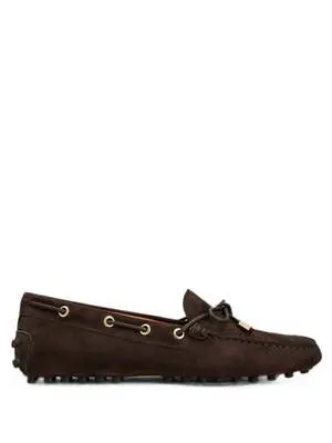 TOD'S Suede Gommino Driving Moccasins - Brown