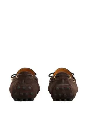 TOD'S Suede Gommino Driving Moccasins - Brown
