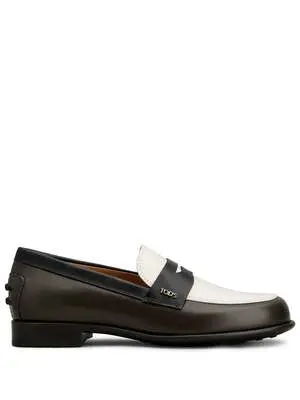 TOD'S Three-color Leather Loafers - Brown