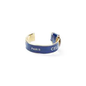 Celine Knotted Cuff Bracelet With Navy Enamel - Blue