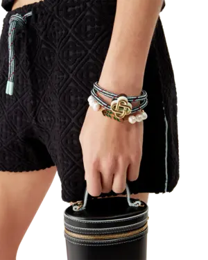 Casablanca Hiking Cord Bracelet With Interlocking Cc Insignia