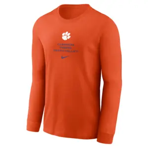 Nike Clemson Sideline Men's Dri-fit College Long-sleeve T-shirt Orange