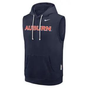 Nike Auburn Sideline Sleeveless Pullover Hoodie - Blue