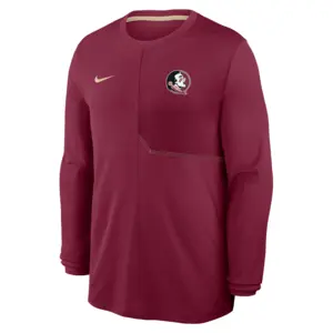 Nike Florida State Sideline Coach Dri-fit College Long-sleeve Top - Red