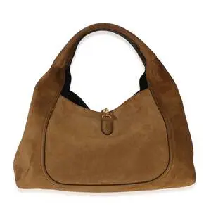 Gucci Suede Horsebit Shoulder Bag - Brown