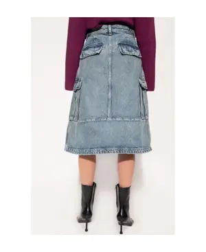 Balenciaga Cargo Denim Skirt