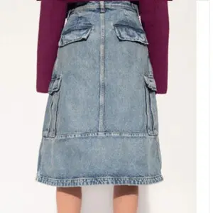 Balenciaga A-line Cargo Denim Skirt