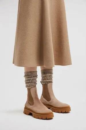 Moncler Hevea Chelsea Suede Boots
