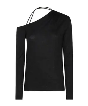 Brunello Cucinelli One-shoulder Long-sleeve Knit Jumper